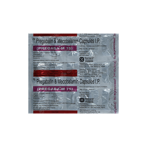 PREGABA M 75MG CAPSULE 15'S, Price, Composition & Generic Alternatives ...
