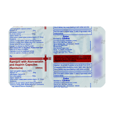 RAMITORVA CAPSULE 10'S, Price, Composition & Generic Alternatives - Medkart