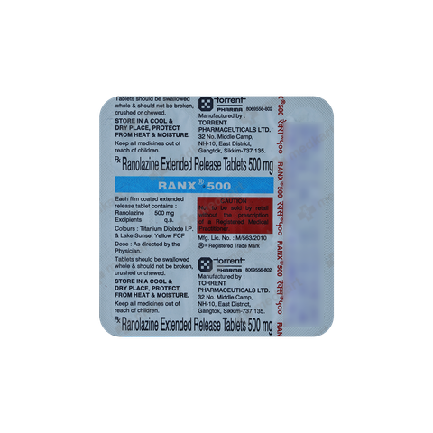 RANOGARD 500MG TABLET 10'S, Price, Composition & Generic Alternatives ...