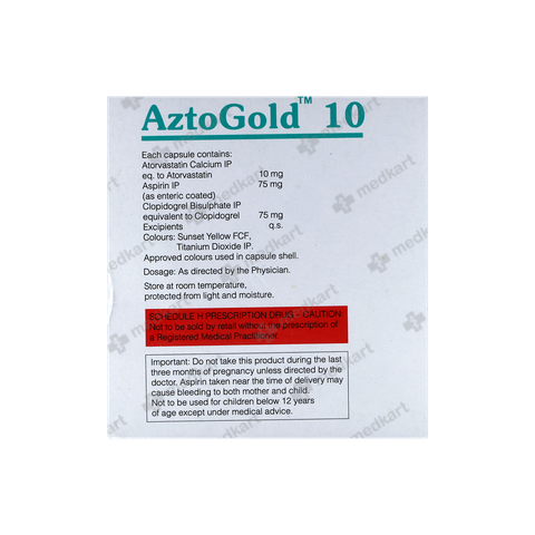 AZTOGOLD 10MG TABLET 10'S: Uses, Price, Composition & Generic ...