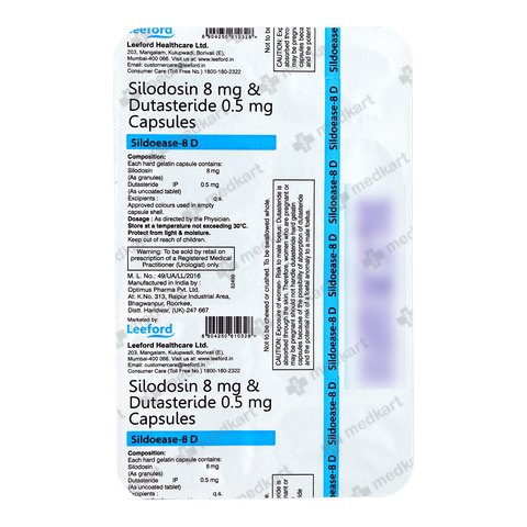 SILDOEASE 8D CAPSULE 10'S, Price, Composition & Generic Alternatives ...