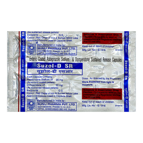 SUZOL DSR CAPSULE 10'S, Price, Composition & Generic Alternatives - Medkart