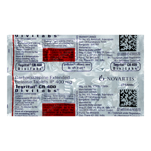 TEGRITAL CR 400MG TABLET 10'S, Price, Composition & Generic ...