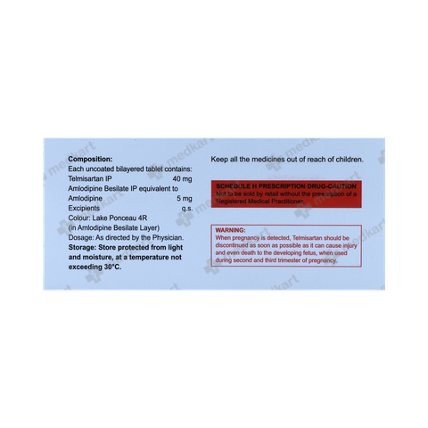 TEL CAD AM 40MG TABLET 15'S: Price, Uses, Side Effect, Composition ...
