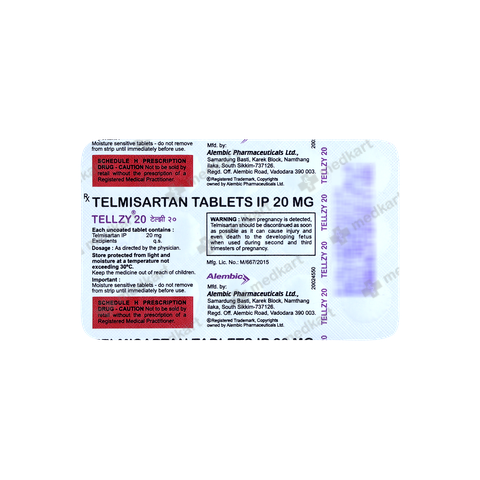 TELLZY 20MG TABLET 15'S, Price, Composition & Generic Alternatives ...