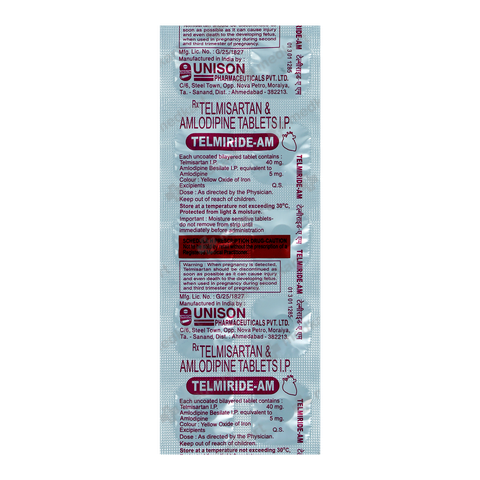 TELMISON AM 40MG TABLET 10'S, Price, Composition & Generic Alternatives ...