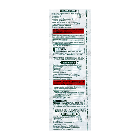 TELMISTATUS LN TABLET 10'S, Price, Composition & Generic Alternatives ...