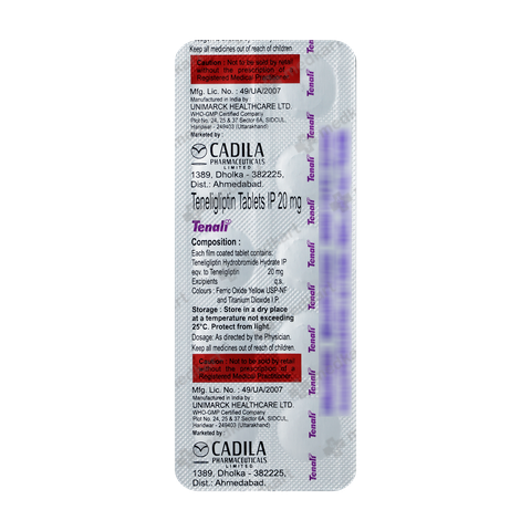 TENALI 20MG TABLET 10'S, Price, Composition & Generic Alternatives ...