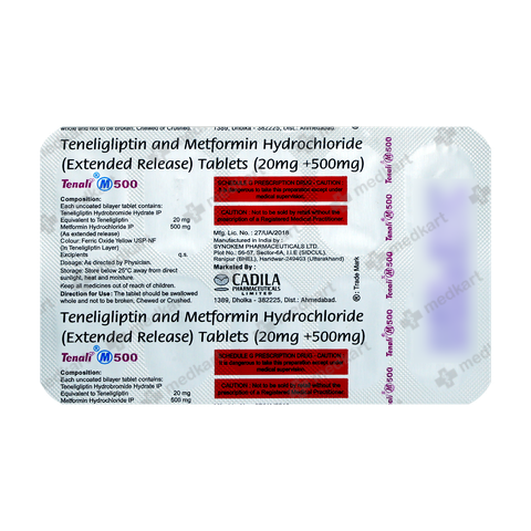 TENALI M 500MG TABLET 10'S, Price, Composition & Generic Alternatives ...