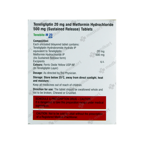 TENELIGLIP M 500MG TABLET 10'S, Price, Composition & Generic ...