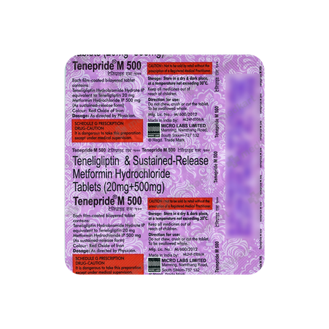 TENEPRIDE M 500MG TABLET 15'S, Price, Composition & Generic ...