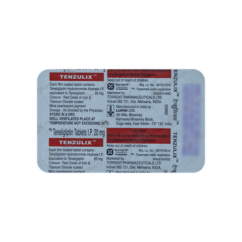 TENZULIX 20MG TABLET 10'S, Price, Composition & Generic Alternatives ...