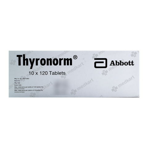 THYRONORM 100MCG TABLET 120'S, Price, Composition & Generic ...