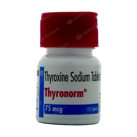 THYRONORM 75MCG TABLET 120'S, Price, Composition & Generic Alternatives ...