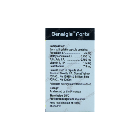 BENALGIS FORTE TABLET 15'S, Price, Composition & Generic Alternatives ...