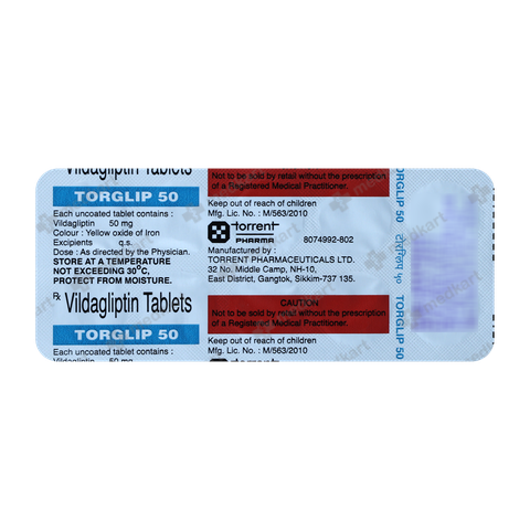 TORGLIP 50MG TABLET 10'S, Price, Composition & Generic Alternatives ...