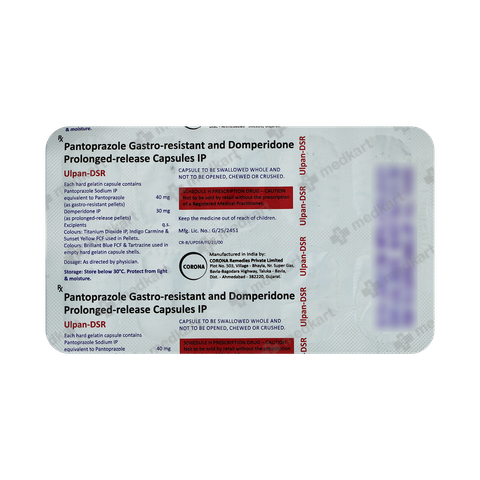 ULPAN DSR CAPSULE 10'S, Price, Composition & Generic Alternatives - Medkart