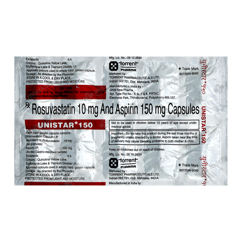 UNISTAR 150MG CAPSULE 10'S, Price, Composition & Generic Alternatives ...