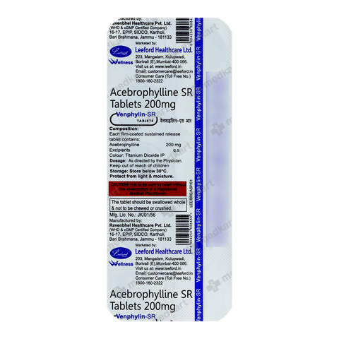 ABEVIA 200MG SR TABLET 10'S, Price, Composition & Generic Alternatives ...