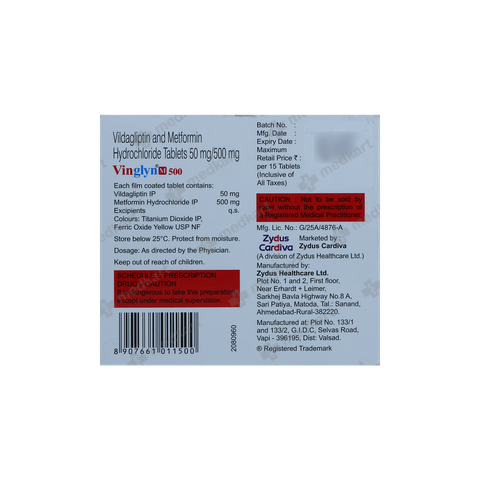 VINGLYN M 500MG TABLET 15'S - Uses, Side Effects, Price and Generic ...