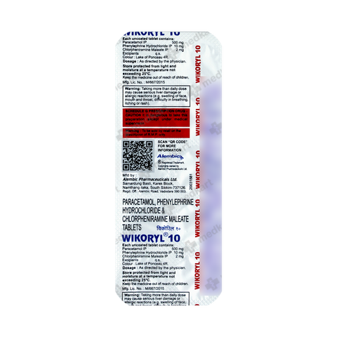 WIKORYL TABLET 15'S, Price, Composition & Generic Alternatives - Medkart