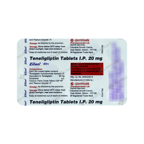 ZITEN 20MG TABLET 15'S, Price, Composition & Generic Alternatives - Medkart