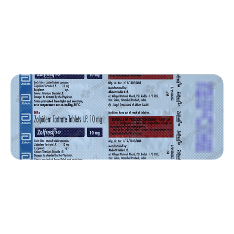 ZOLFRESH 10MG TABLET 15'S, Price, Composition & Generic Alternatives ...