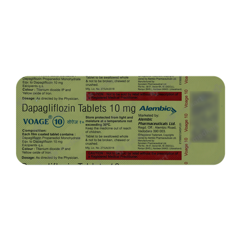 VOAGE 10MG TABLET 10'S, Price, Composition & Generic Alternatives - Medkart
