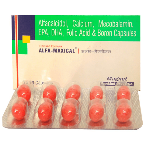 ALFA MAXICAL CAPSULE 10'S, Price, Composition & Generic Alternatives ...