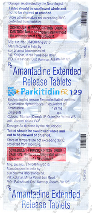 PARKITIDIN ER 129MG TABLET 10'S, Price, Composition & Generic ...
