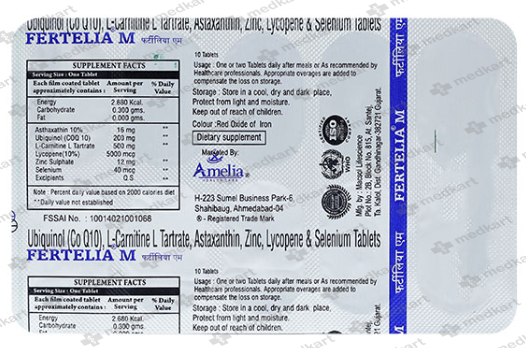 FERTELIA M TABLET 10'S, Price, Composition & Generic Alternatives - Medkart