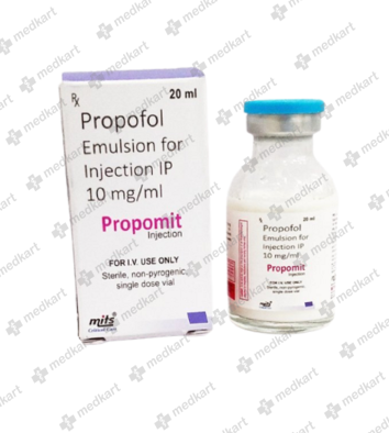 PROFOL 20ML INJ 20ML, Price, Composition & Generic Alternatives - Medkart