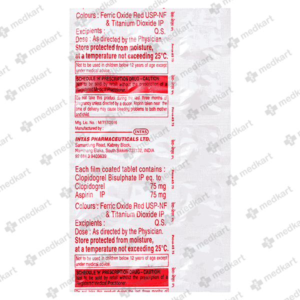 PREVA AS 75MG TABLET 15'S, Price, Composition & Generic Alternatives ...