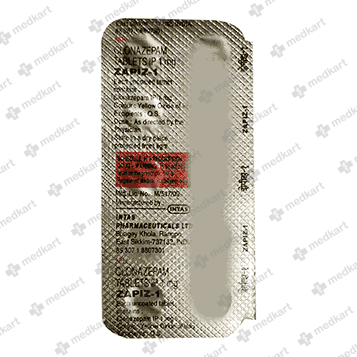 ZAPIZ 1MG TABLET 15'S, Price, Composition & Generic Alternatives - Medkart