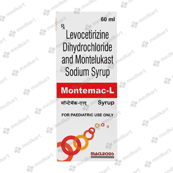 MONTEMAC L SYRUP 60 ML, Price, Composition & Generic Alternatives - Medkart