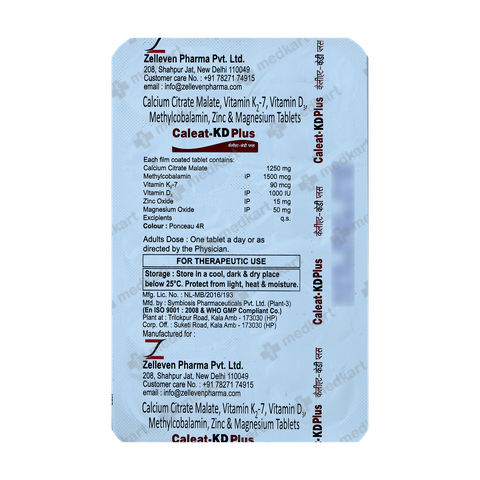 CALEAT KD PLUS TABLET 10'S : View Price, Combination and Alternatives ...