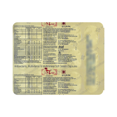 A TO Z GOLD TABLET 15'S, Price, Composition & Generic Alternatives ...