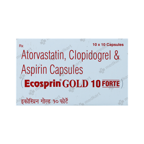 ECOSPRIN GOLD 10MG Forte Capsule 10's Price, Uses – Medkart