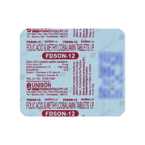 FDSON 12MG TABLET 30'S, Price, Composition & Generic Alternatives - Medkart