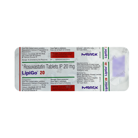 LIPIGO 20MG TABLET 10'S, Price, Composition & Generic Alternatives ...