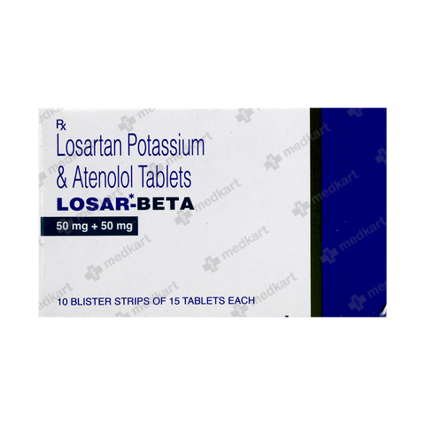 LOSAR BETA TABLET 15'S : View Price, Combination and Alternatives | Medkart