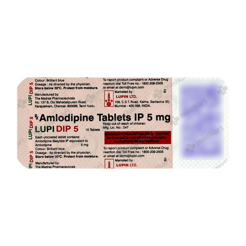 LUPIDIP 5MG TABLET 10'S, Price, Composition & Generic Alternatives ...