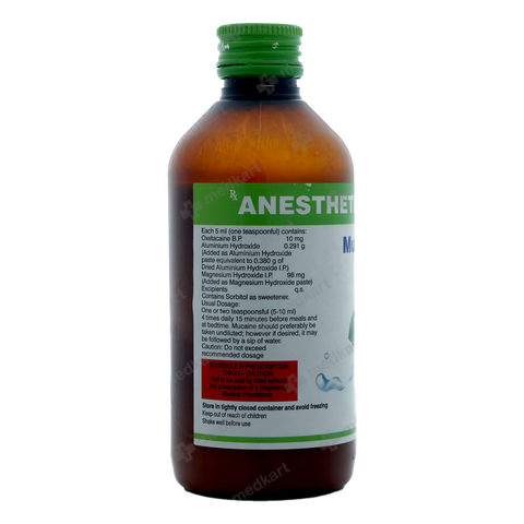 MUCAINE GEL SYP 350ML, Price, Composition & Generic Alternatives - Medkart