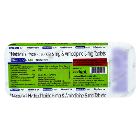NEVIBLOC AM TABLET 10'S, Price, Composition & Generic Alternatives ...