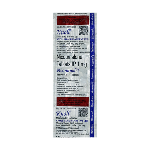 NICOMNOL 1MG TABLET 10'S, Price, Composition & Generic Alternatives ...
