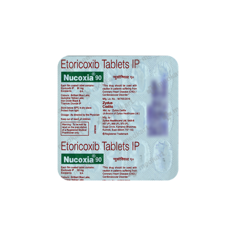 NUCOXIA 90MG TABLET 10'S, Price, Composition & Generic Alternatives ...