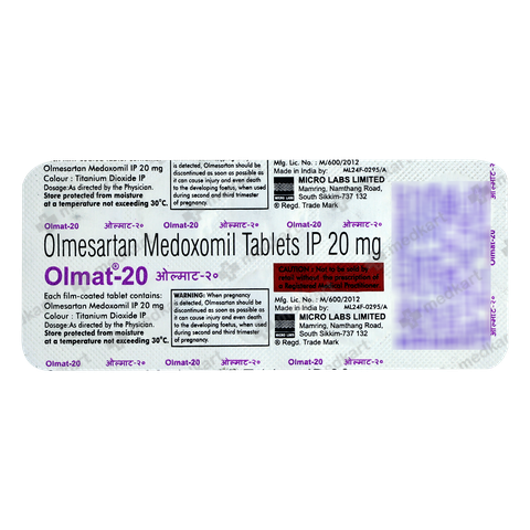 OLMAT AM 20MG TABLET 10'S, Price, Composition & Generic Alternatives ...