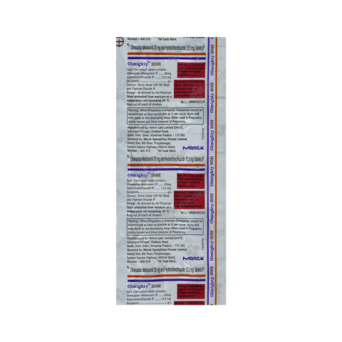 OLMO H TABLET 10'S, Price, Composition & Generic Alternatives - Medkart