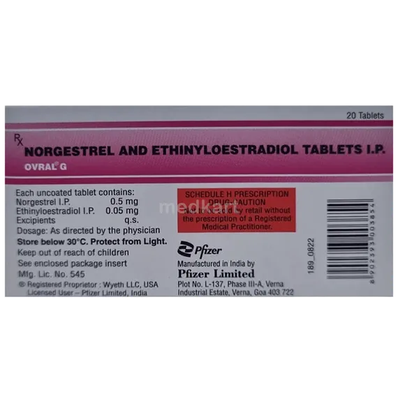 Buy Ovral G Tablet 20s Online at Best Price | Medkart