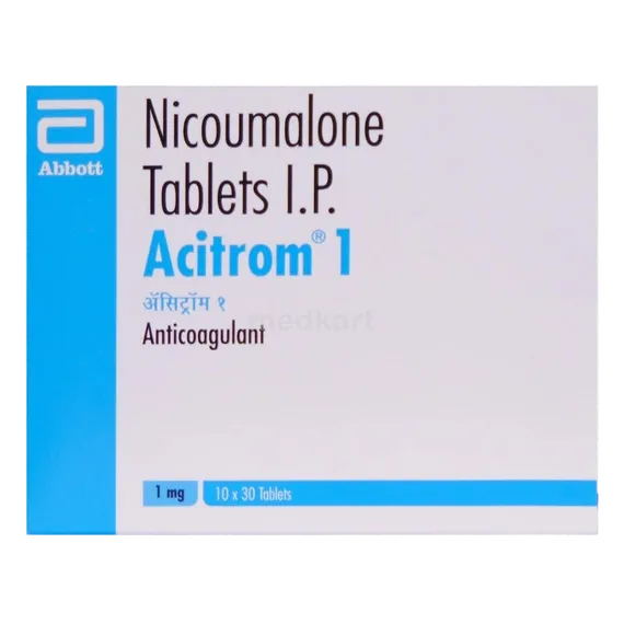 Buy Acitrom 1mg Tablet 30s – Uses & Price | Medkart
